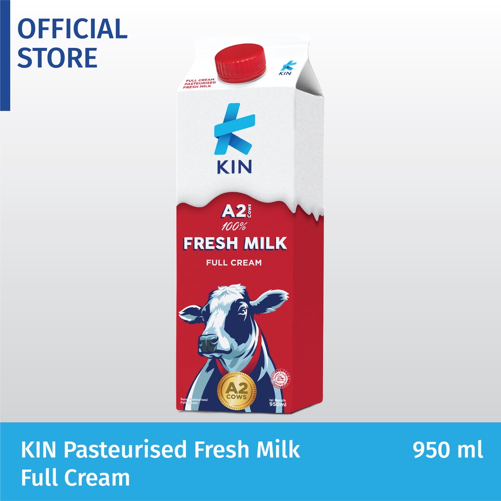 KIN Pasteurised Fresh Milk Full Cream 950ml | Shopee Indonesia
