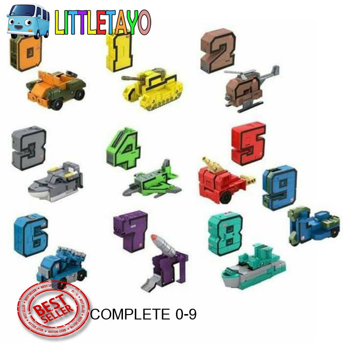 Jual TRANSFORMERS POCKET MORPHERS NUMBER SET 0 1 2 3 4 5 6 7 8 9 ...
