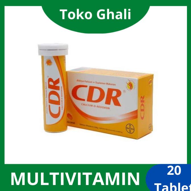 Jual Cdr Kalsium, Vitamin D, C & B6 20 Tablet Effervescent | Shopee ...