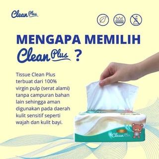 Jual TISU CLEAN PLUS 180 SHEET(premium tisu) | Shopee Indonesia