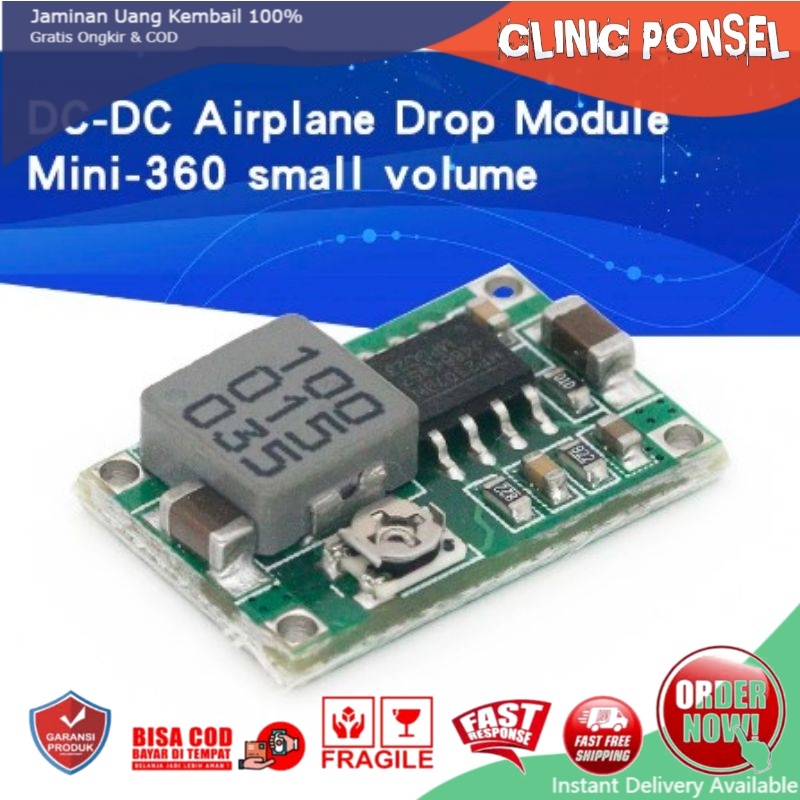 Jual Micro Step Down Super Mini 360 MP2307 DC Buck Regulator LM2596 ...
