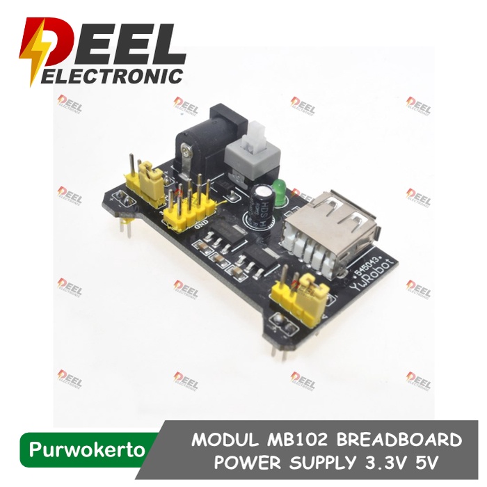 Jual MODUL MB102 BREADBOARD POWER SUPPLY 3.3V - 5V PROJECT BOARD ...