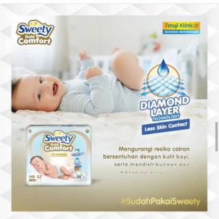 Jual Sweety NewBorn Gold Comfort NB52/S50 (Sweety Perekat) | Shopee ...