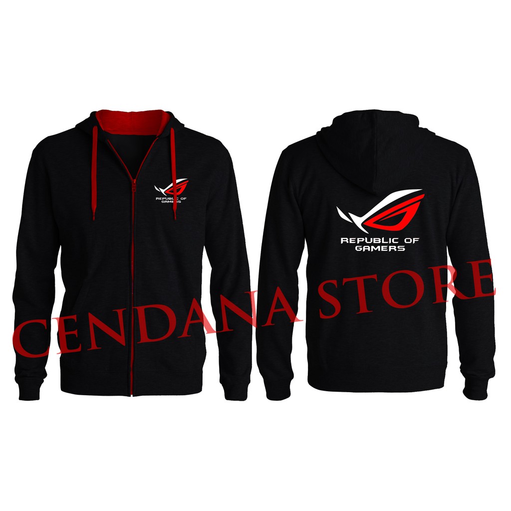 Jual Jaket Zipper Sweater ASUS ROG STRIX Indonesia|Shopee Indonesia