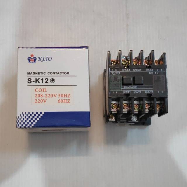 Jual Kontaktor kiso sk-12 20a / magnetic contactor / contactor kiso | Shopee Indonesia