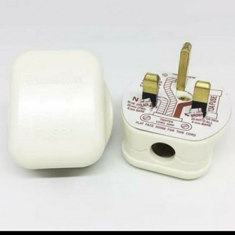 Jual STEKER TIGA KAKI STOP KONTAK AC WEJ 9111W WEJ9111W PANASONIC ...