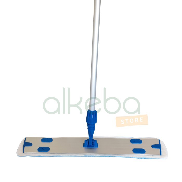 Jual flat mop set 60 cm microfiber tangkai aluminium + frame + kain ...