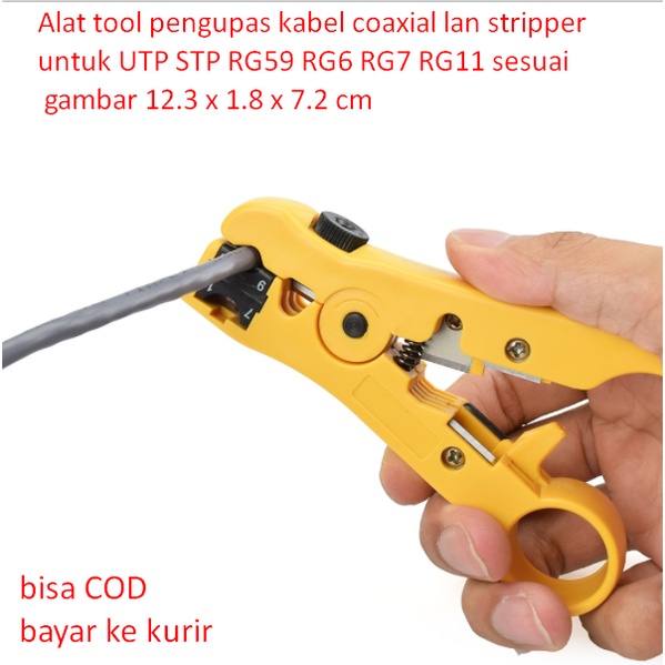 Jual Alat tool pengupas kabel coaxial lan stripper untuk UTP STP RG59 ...