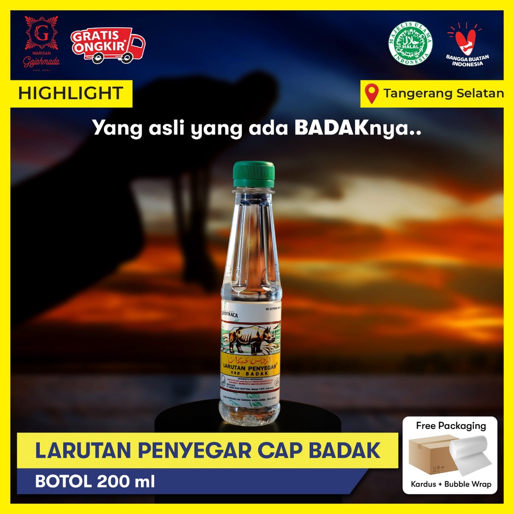 Jual Larutan Penyegar Cap Badak Kemasan Botol 200ml Minuman Penyegar Indonesia|Shopee Indonesia