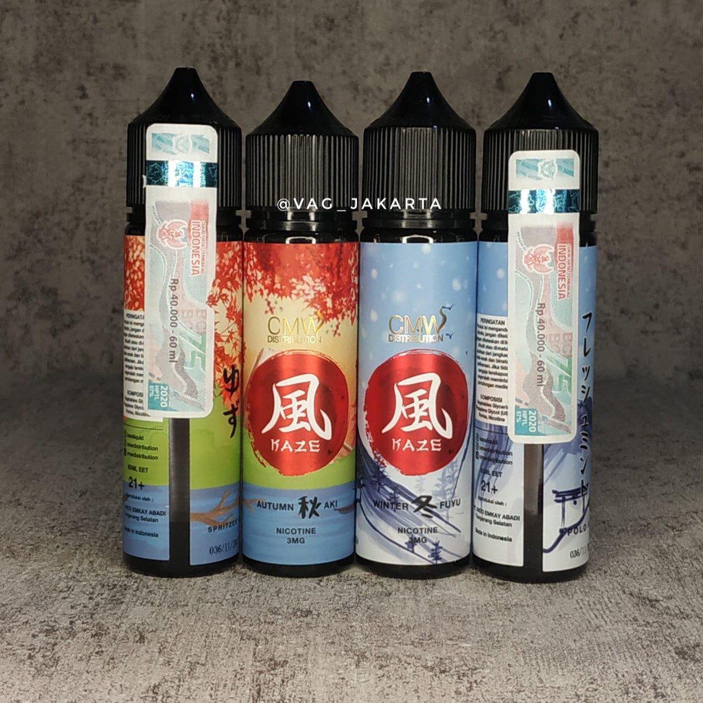 KAZE BY CMW EMKAY BREWER KAZE AUTUMN AKI KAZE WINTER FUYU LIQUID 60ML ...