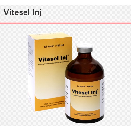 Jual VITESEL INJECTION 100 ML(MENGOPTIMALKAN PERTUMBUHAN HEWAN ...