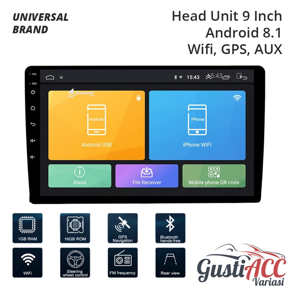 Jual Head Unit 9 Inch Android 8.1 Wifi, GPS, AUX | Shopee Indonesia
