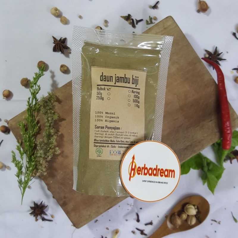 Jual 1 KG BUBUK DAUN JAMBU BIJI KLUTHUK KLUTUK BATU KOJABAS SIKI ...