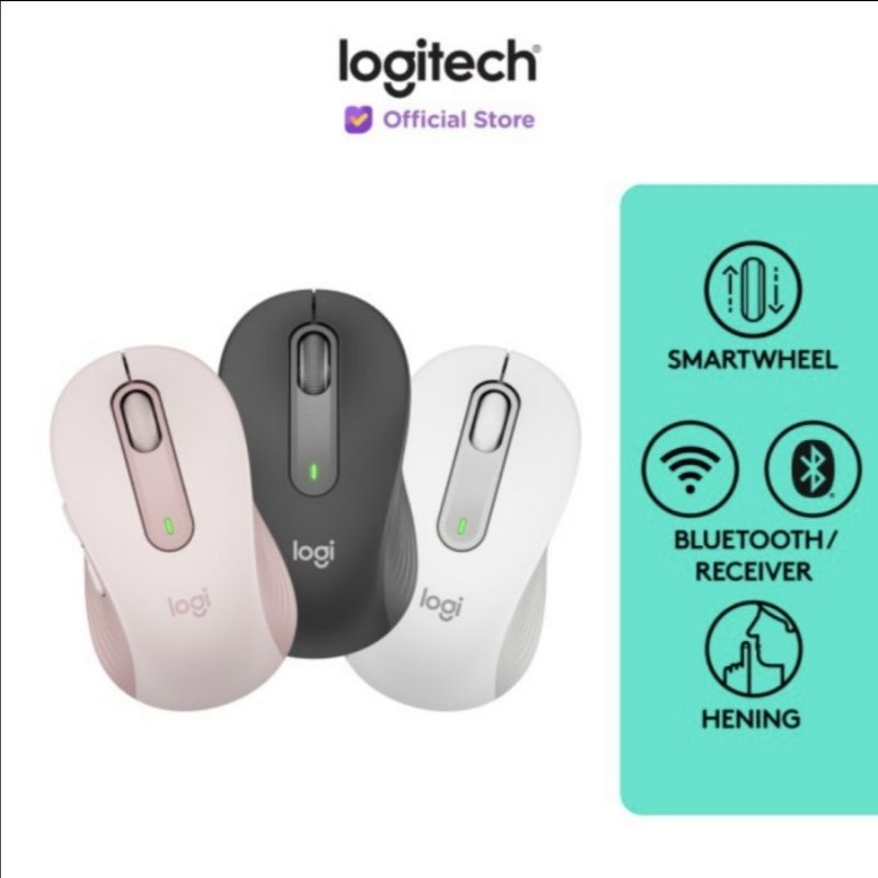 Jual Logitech M650 M650L Signature Wireless + Bluetooth Silent mouse ...