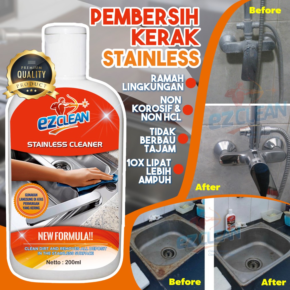 Jual EZCLEAN STAINLESS CLEANER PEMBERSIH KERAK PEMBERSIH STAINLESS ...