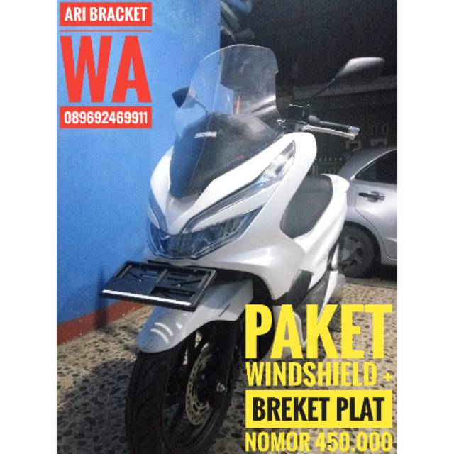 Jual Windshield PCX LOKAL breket plat nomor pcx | Shopee Indonesia
