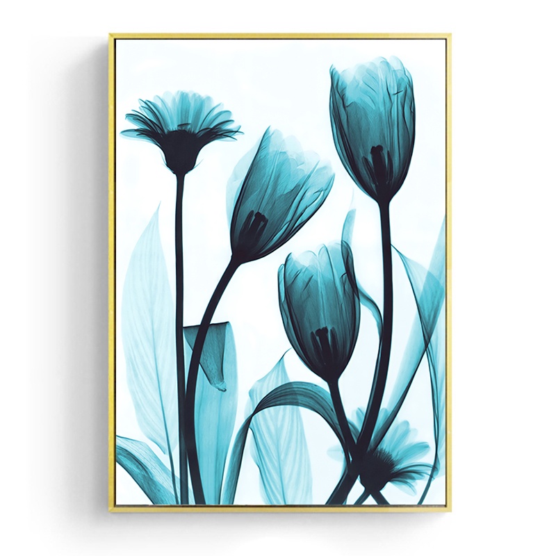 Jual Hiasan Dinding Kanvas Teksture Premium Bunga Tulip Biru | Shopee ...