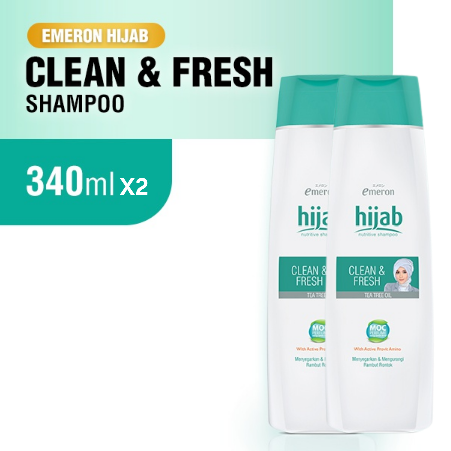 Jual Emeron Hijab Shampoo Clean & Fresh 2 x 340 mL | Shopee Indonesia