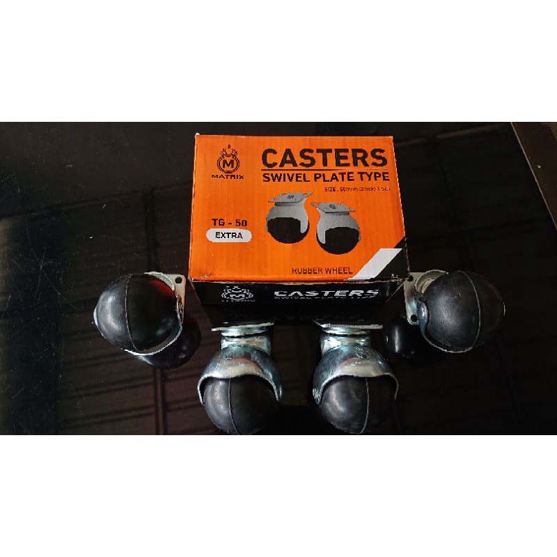 Jual Roda Casters rubber wheel Matrix TG-50(2inch) | Shopee Indonesia