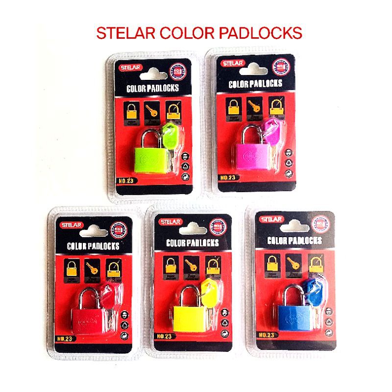 Jual GEMBOK MINI WARNA STELAR/COLOR PADLOCKS /KOPER/PAGAR/PINTU ...