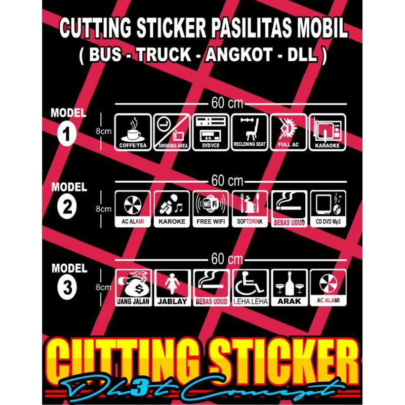 Jual STIKER PASILITAS MOBIL ( Bus-Truck-Angkot-Dll ) | Shopee Indonesia