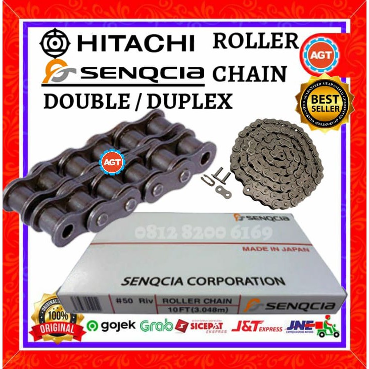 Jual RS 100-2 DOUBLE HITACHI-SENQCIA ROLLER CHAIN (RANTAI JAPAN) | Shopee Indonesia