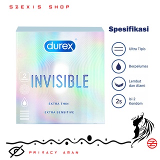Jual KONDOM DUREX INVISIBLE. Extra Tipis, Ultra Thin - 2 pcs | Shopee Indonesia