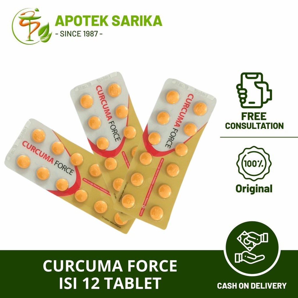 Jual Curcuma force 1 strip isi 12 tablet (meningkatkan nafsu makan ...