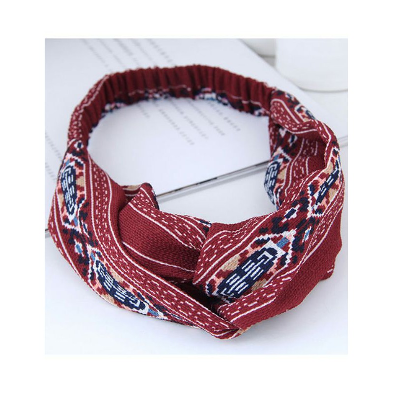 Bandana Motif Etnik Vintage Bando Korea Dewasa Turban Twist Bunga ...
