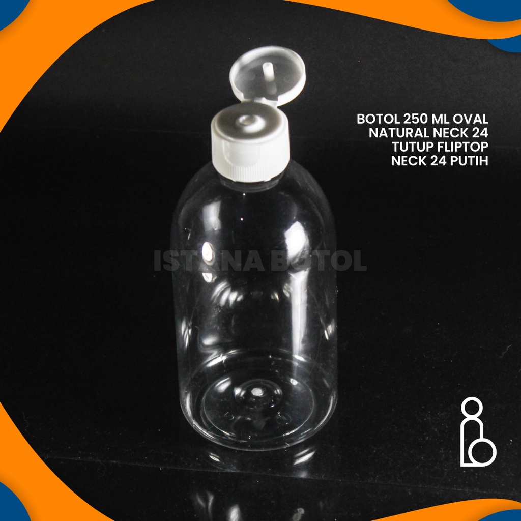 Jual BOTOL FLIPTOP 250 ML OVAL / BOTOL 250 ML OVAL PLASTIK | Shopee Indonesia