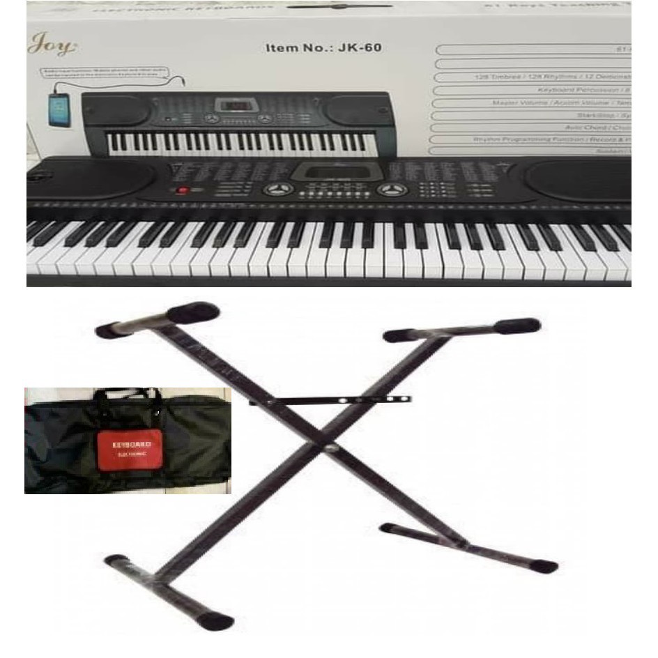 Jual KEYBOARD JOY JK 60 ORIGINAL BONUS TAS DAN STAND UNTUK PEMULA Piano Organ Indonesia|Shopee ...