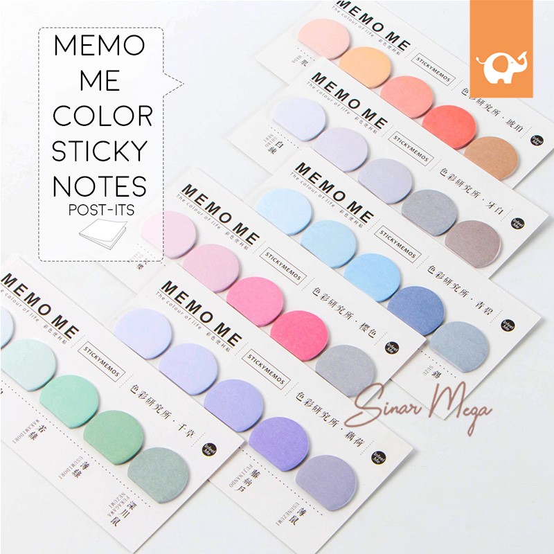 Jual Memo Me Color Sticky Notes / Memo Tempel Lucu Unik Murah | Shopee ...