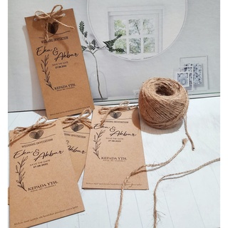 Jual UNDANGAN NIKAH AESTHETIC KRAFT, 3 LAPIS, TALI RAMI, UNDANGAN ...