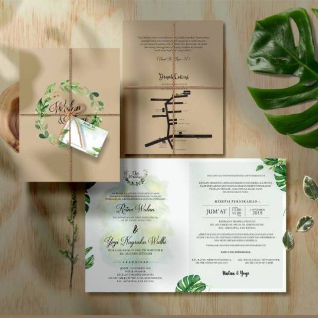 Jual Undangan Nikah, Rustik Tali Rami, Bonus Digital Undangan Indonesia ...