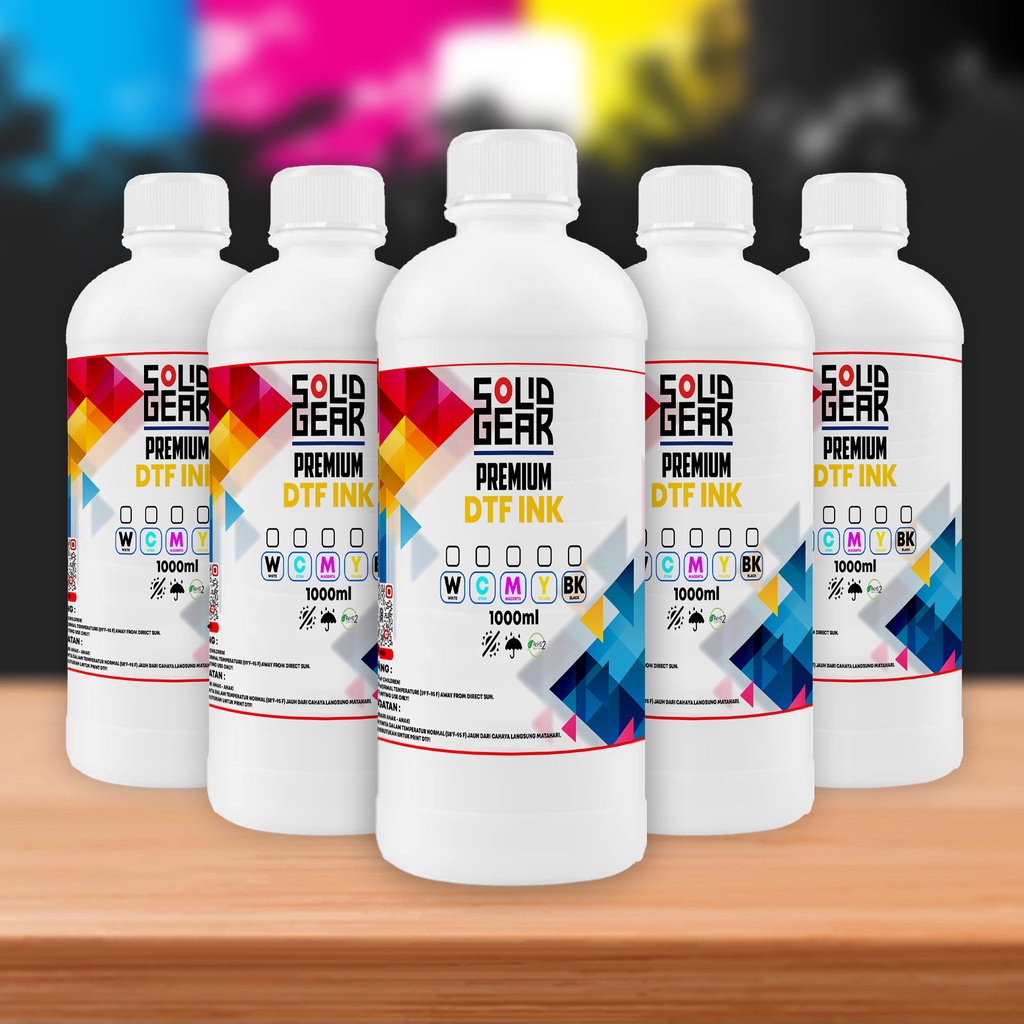 Jual Tinta Solid Gear Premium | Tinta DTF Ink (W - CMYK) 1000ml ...