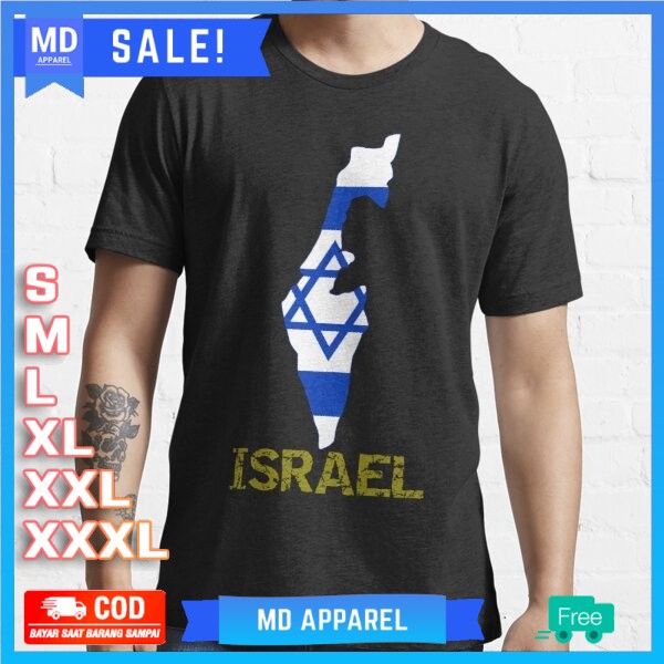 Jual Kaos Baju Map Of Israel + Inscription In Gold 336830 Premium ...