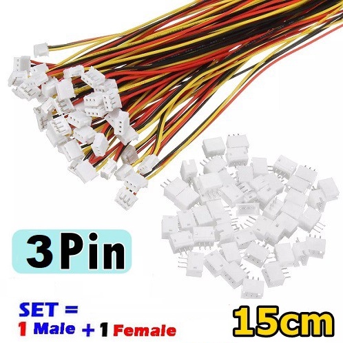 Jual 1 Set Cable Connector Mini Micro ZH 1.5mm 3-Pin 1 Pasang JST Plug ...