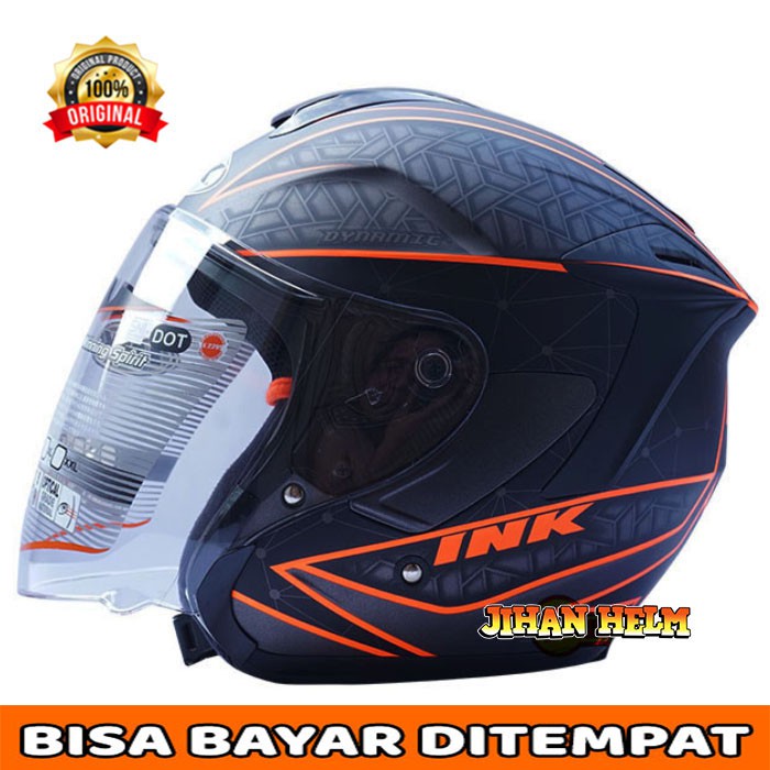 Jual HELM / INK HELM / INK / HELM INK DYNAMIC GUNMETAL DOFT ORANGE ...