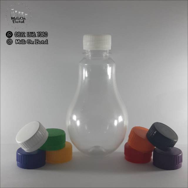 Jual Botol Plastik PET Bohlam 330 ml / Botol Jus / Botol Minuman 330ml ...