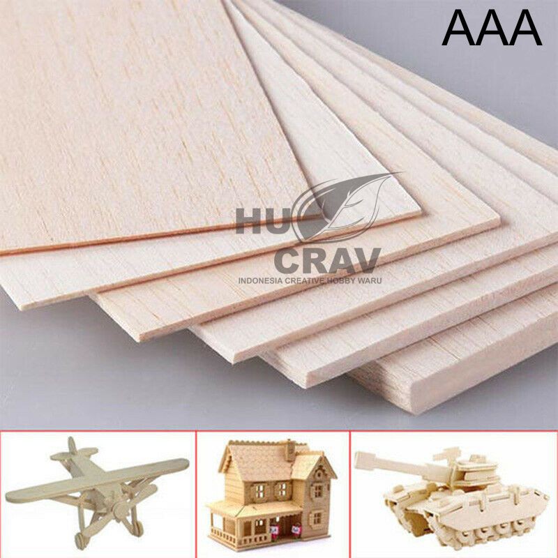 Jual Balsa Sheet 10mm Lebar 8cm Panjang 50cm dan 100cm Lembaran Bahan ...
