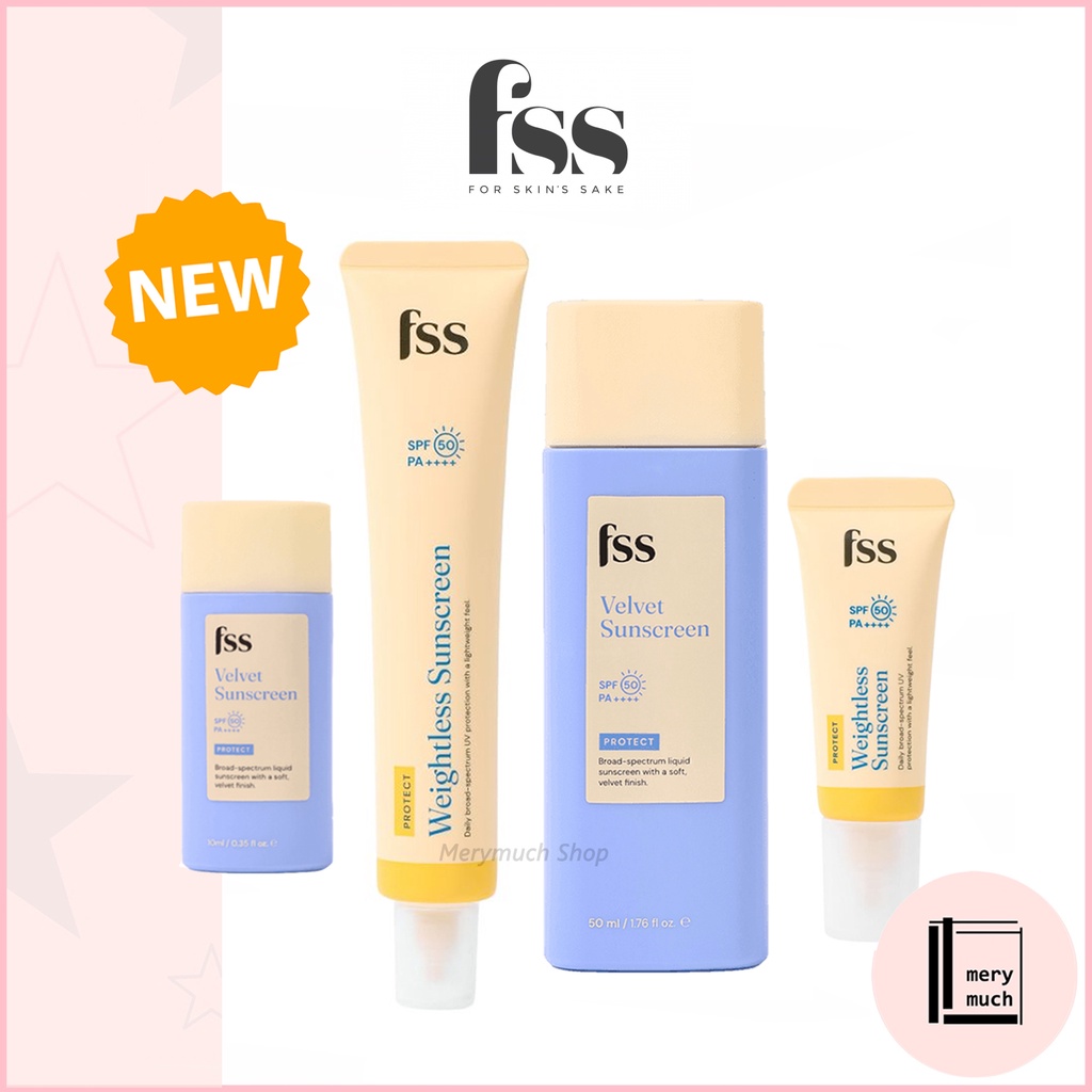 Jual FOR SKIN SAKE FSS Weightless / Velvet Sunscreen SPF50 PA++++ | Shopee Indonesia