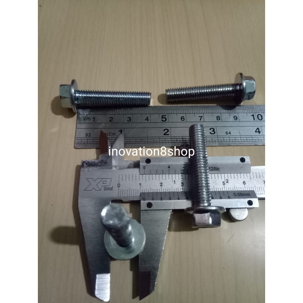 Jual BAUT TOPI 12 X 4cm / BAUT FLANGE M8 X 40 | Shopee Indonesia