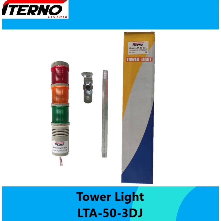 Jual Lampu Menara Signal Tower Light LED Buzzer 3 Lampu Multivolt ...