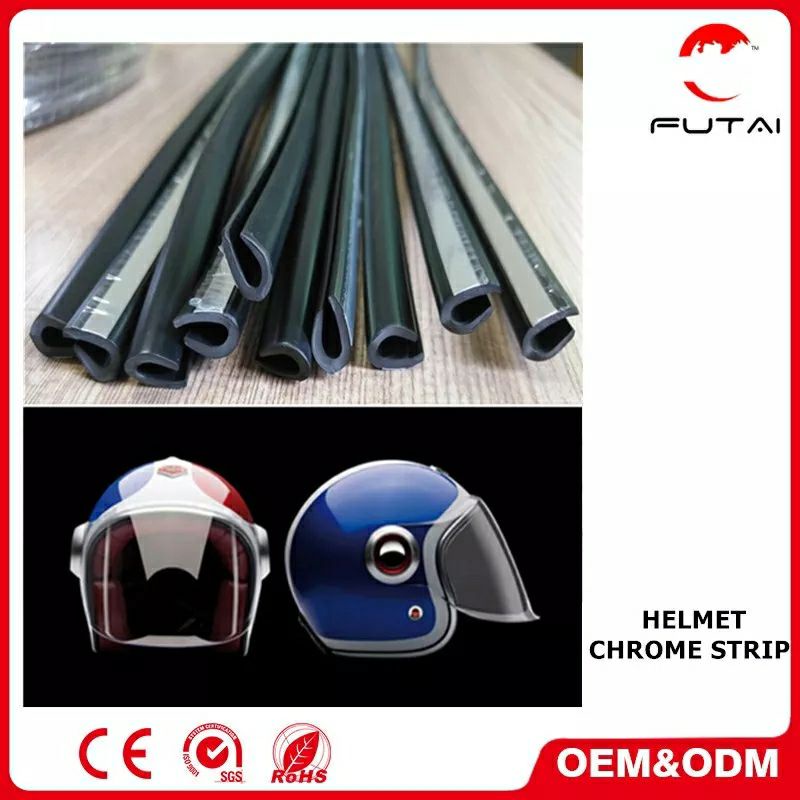 Jual motorcycle open face helmet edge u types trim seal chrome edging ...