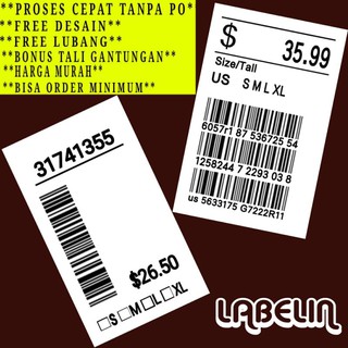 Jual hang tag barcode hangtag barcode hsngtag hang tag Hang Tag ...