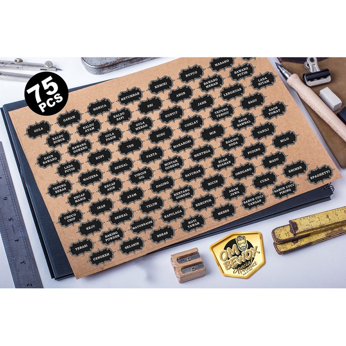 Jual BUMBU-TEMPAT- STICKER LABEL NAMA BUMBU DAPUR PANTRY JAR PET BOTOL ...