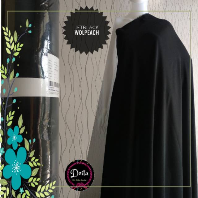 Jual Kain Jetblack Wolpeach Leuwitex(harga perseperempat meter ...