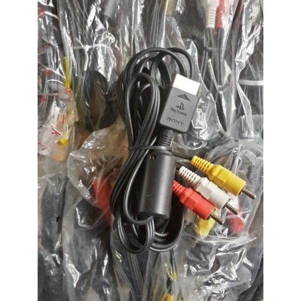Jual kabel AV RCA playstation PS 2 3 PS2 PS3 NA cfw fat slim superslim ...