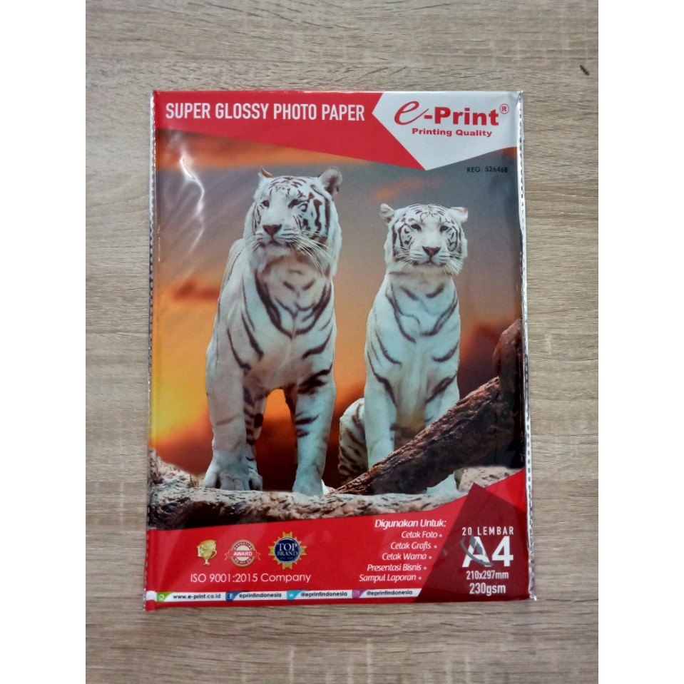 Jual EPRINT SUPER GLOSSY PHOTO PAPER 230 GSM KERTAS FOTO | Shopee Indonesia