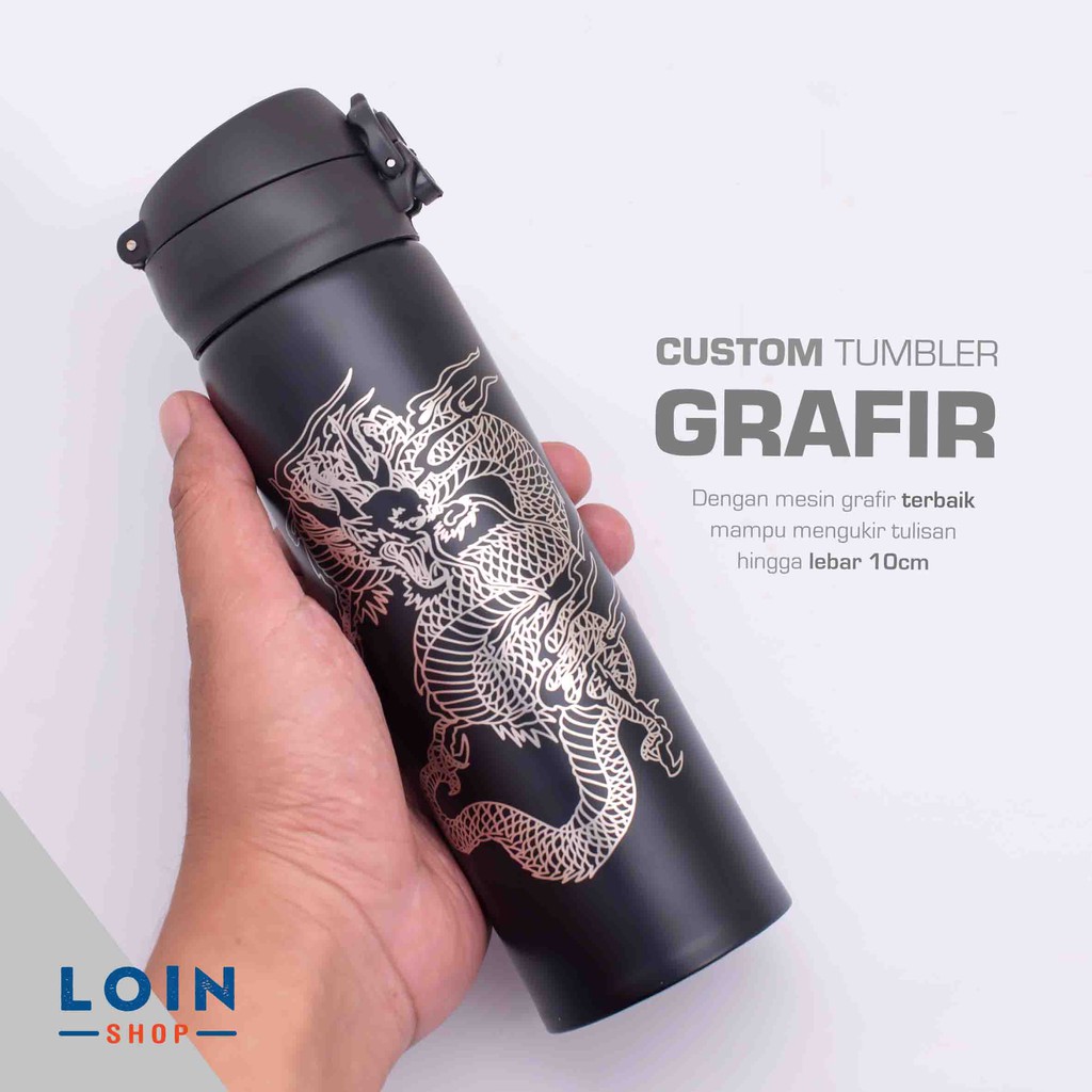Jual Tumbler stainless grafir custom nama dan tulisan | Shopee Indonesia